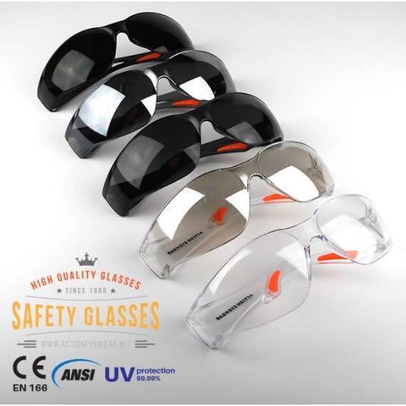 แว่นตานิรภัย แบรนด์ Action Eyewear รุ่น : 728 AF (กันฝ้า 100%) มีของแถม ...