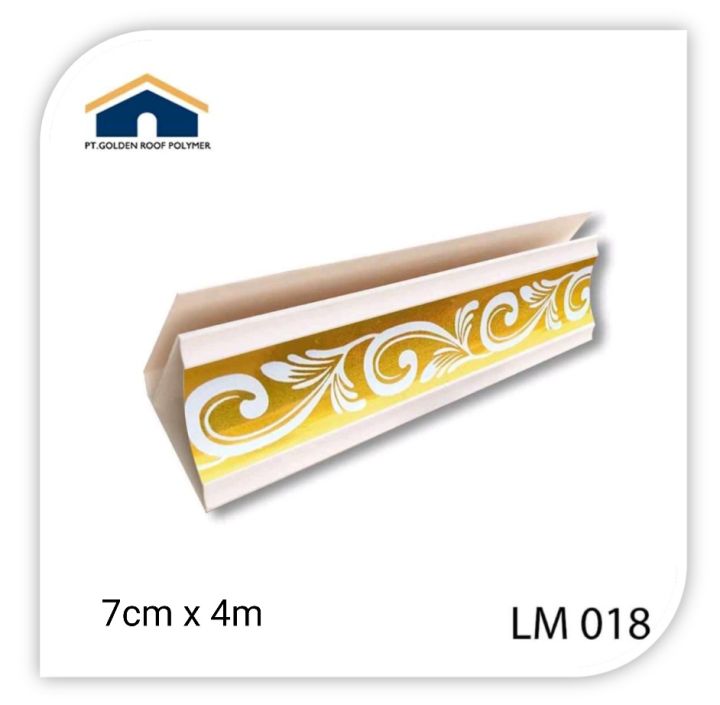 Lis pvc motif batik emas 5cm harga perbatang 4m | Lazada Indonesia