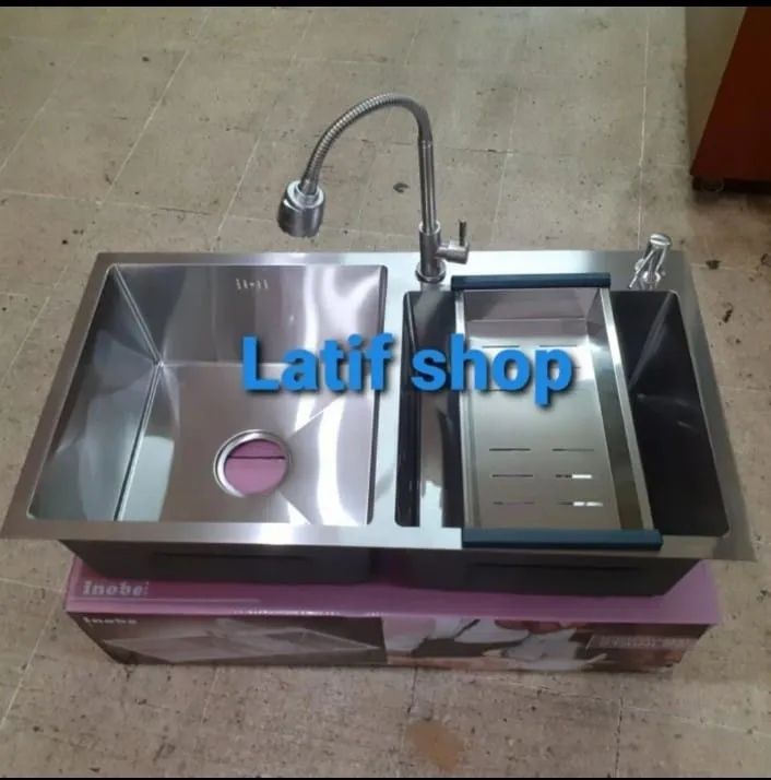 Kitchen sink inobe 8245 paket kran flexibel atau pipa angsa bak cuci ...