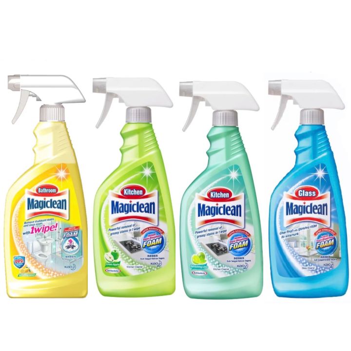 MAGICLEAN Glass Cleaner/ Kitchen Cleaner Lime/ Kitchen Cleaner Apple ...