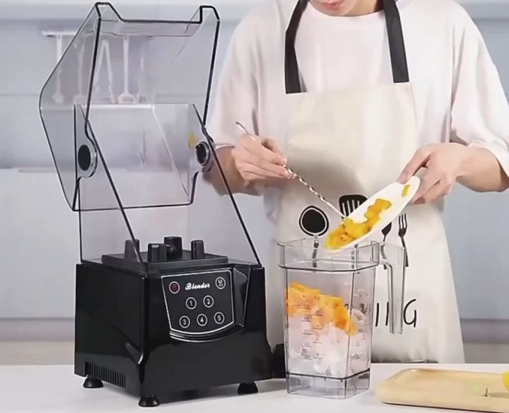 Commercial Blender with Cover for Smoothie Shake Juice Ice blender T8 ...