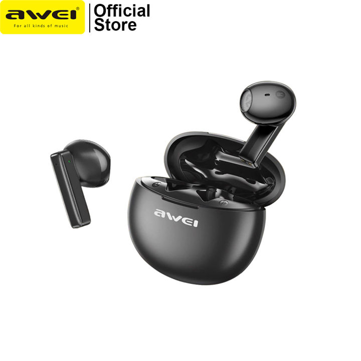 Awei T87 Mini Wireless Bluetooth Earphone with Charging Case Low Latency Gaming Headphones Long ...