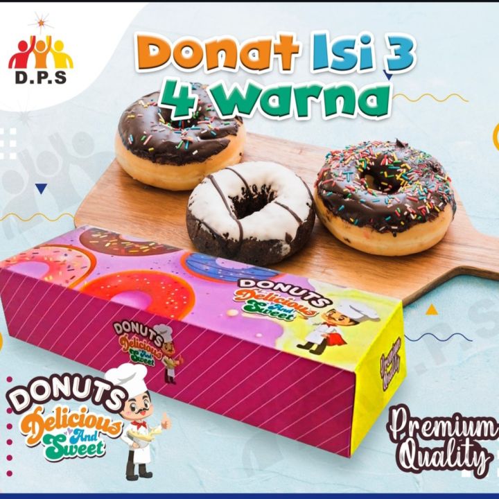 Dus Donat Isi 3 Ukuran 27 X 9 X 5,5 Cm (Isi 10 Pcs) | Lazada Indonesia