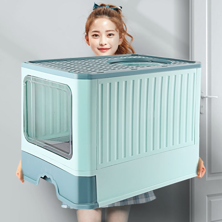 Litter Box Fully Enclosed Drawer Top-in Anti-Splash Anti-Sand No. Extra ...