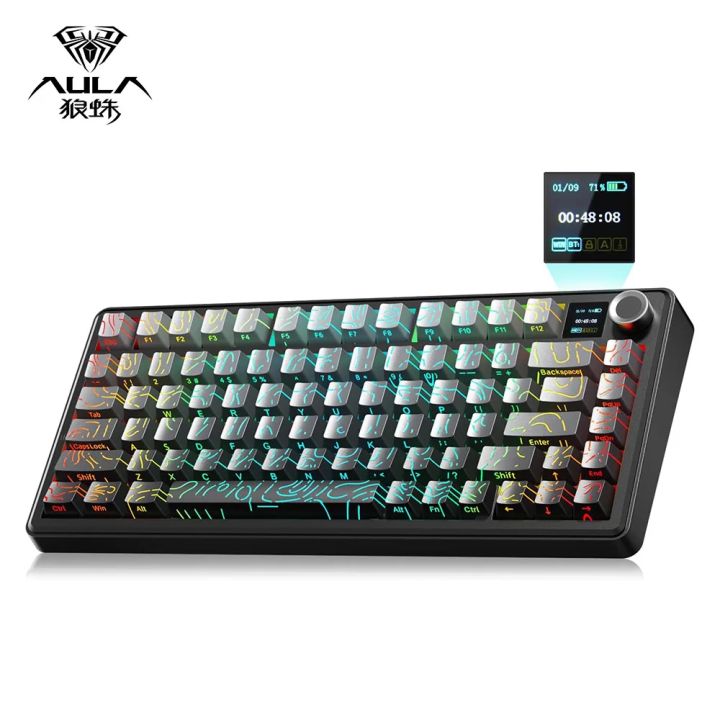 Aula F75 MAX Wireless Gaming Keyboard With Smart Digital Screen and ...