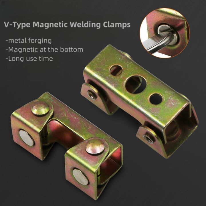 V-Type Magnetic Welding Clamps Adjustable V-Type Fixture Clamp Magnetic ...