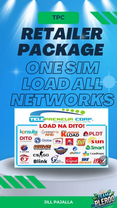 E-loading Business Package/ tpc reseller Retailer sim/retailer sim/ONE SIM LOAD ALL NETWORKS ...