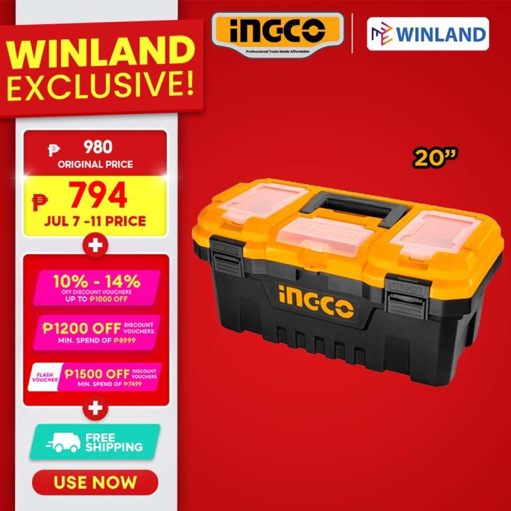Ingco by Winland 20inches Plastic Tool Box PBX2001 ING-HT | Lazada PH