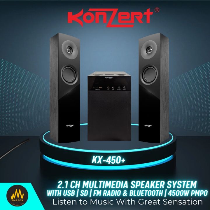 KONZERT KX 450+ | 2.1CH Multimedia Speaker with Bluetooth | USB & Sd ...