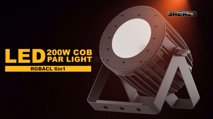 SHEHDS LED 200W RGBACL 6in1/Cool&Warm White 2in1 COB Par Light Disco ...