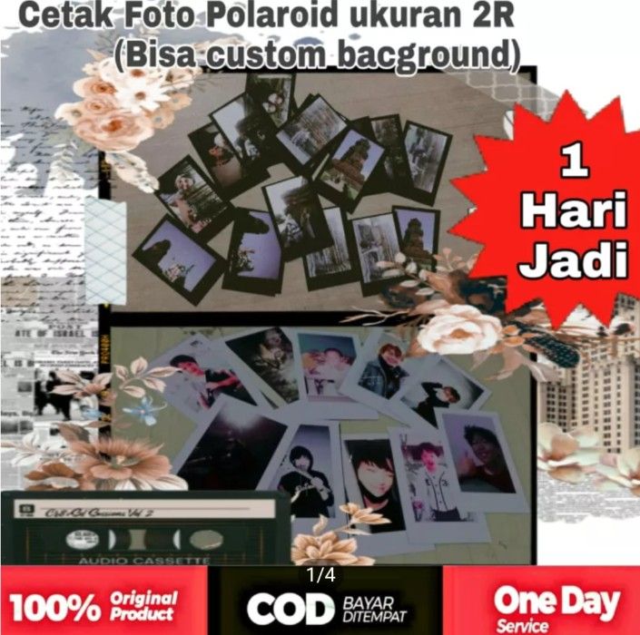 Cetak Foto Polaroid Ukuran 2R 3R 4R Foto Sendiri Sehari Selesei Sudah Dapat 25 Foto 2R | Lazada ...