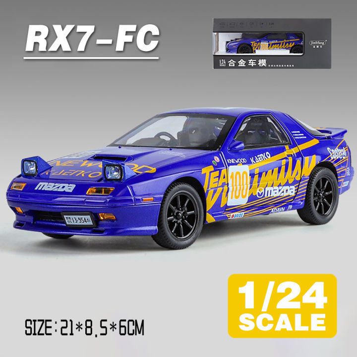 LEO 1:24 Mazda RX-7 FC Livery Diecast Model Car Alloy Cars Toys ...