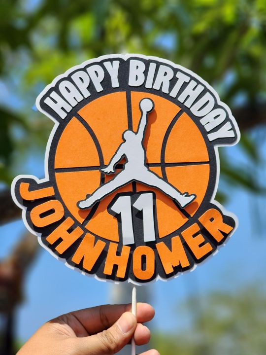 Customized Basketball Theme Cake Topper for Birthday | Lazada PH