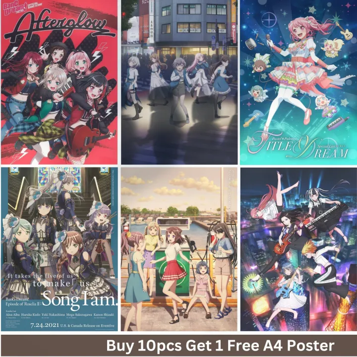 Anime BanG Dream! Bandori A4 Size Wallpaper Poster Collection | Lazada PH