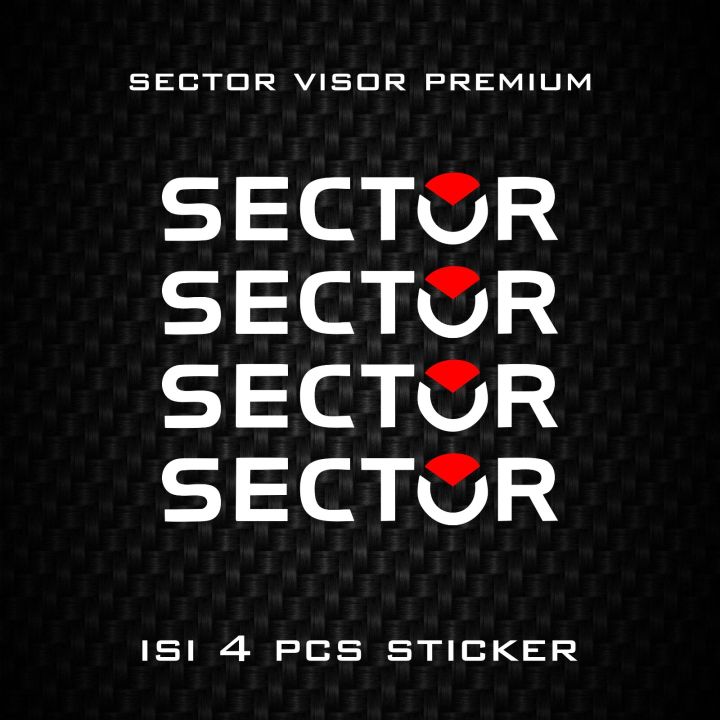 sticker sector visor isi 4 pcs cutting sticker helm motor | Lazada ...