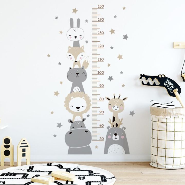 1Pcs Cute Cartoon Kids Height Measuring Ruler, Baby Room Stickers ...