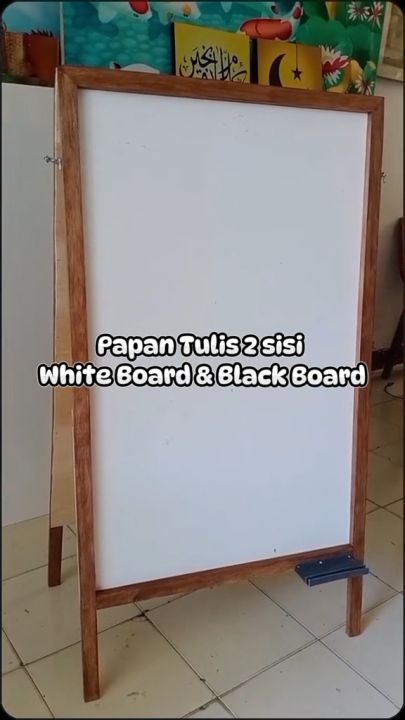 Papan Tulis 2 Sisi 65 x 120 cm Papan Tulis Standing Menu Cafe Black ...