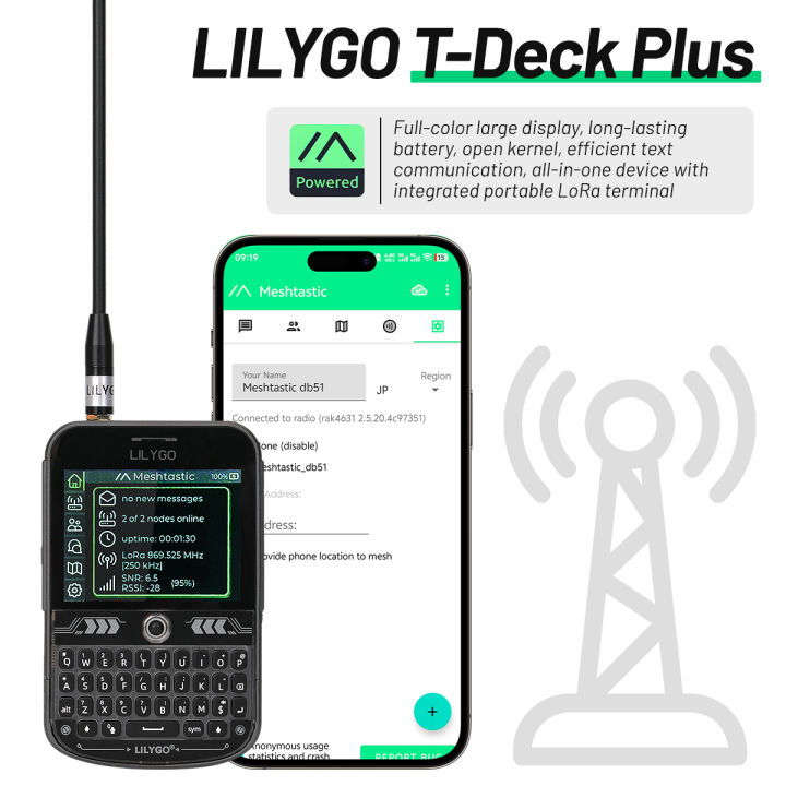 LILYGO T-Deck Plus Lora Mesh Radio with ESP32-S3 GPS LoRaWAN for ...