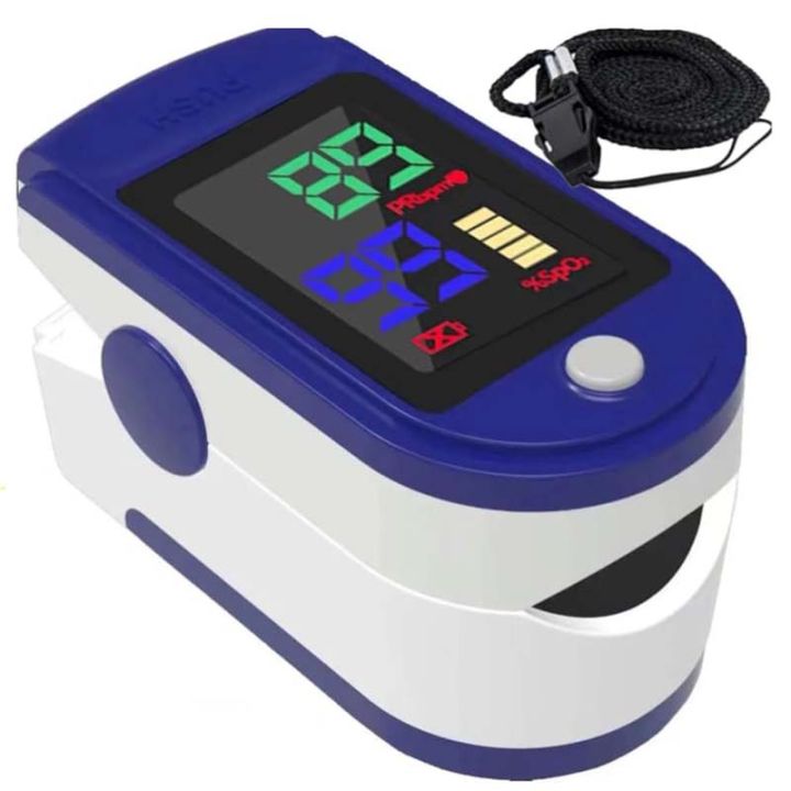 Portable Four-color Fingertip Oximeter Heart Rate Meter Pulse Blood ...