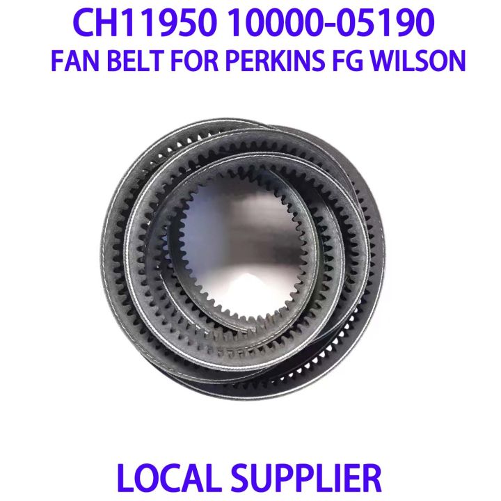 CH11950, FAN BELT FOR PERKINS FG WILSON 10000-05190, SET OF 3PCS DRIVE ...