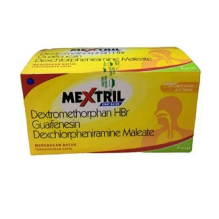 Mextril tablet isi 25 blister pereda batuk tenggorokan gatal | Lazada ...