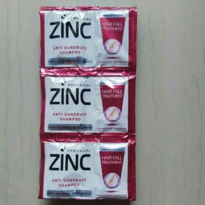 SHAMPOO ZINC RENTENG RENCENG SACHET ISI 24 PCS 2 BARIS | Lazada Indonesia