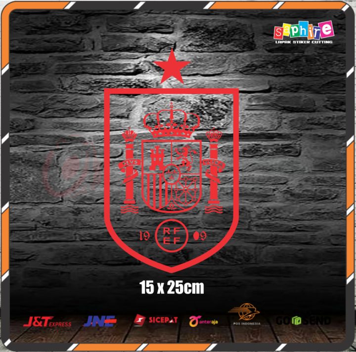 Sticker Cutting Logo Timnas Sepakbola Spanyol RFEF 1 Warna | Lazada ...