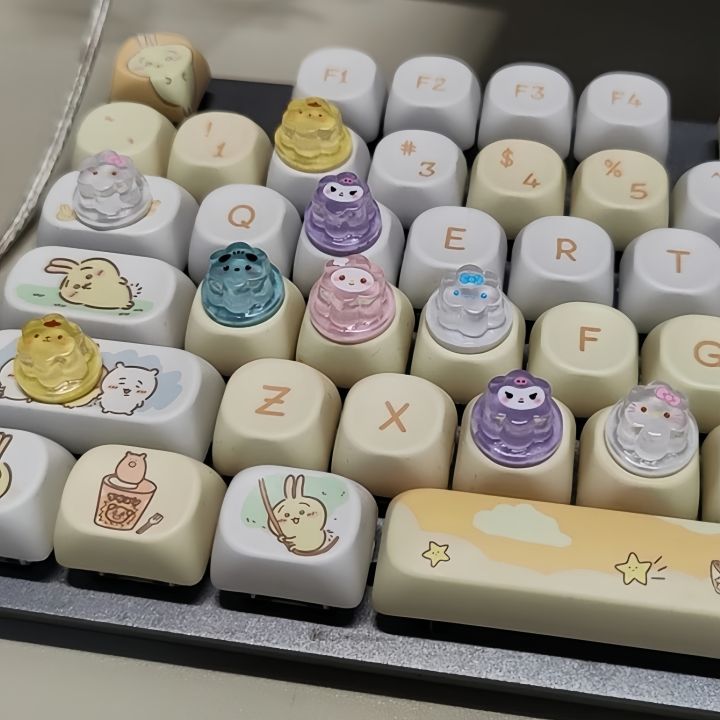 Transparent Jelly Keyboard Stickers Long Nails DIY Cat KT Helper for ...