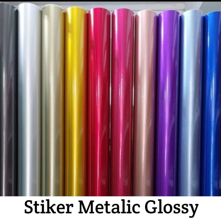 Stiker Metalik Sticker Metalic Glossy Candy Premium | Lazada Indonesia