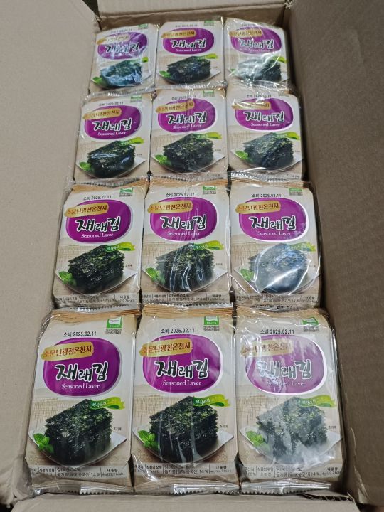 Kwangchun Roasted Seasoned Laver Seaweed KOREAN NORI SEAWEED SNACKS ...