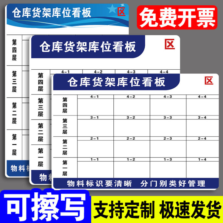 Warehouse Shelf Location Management Board Material in out ...
