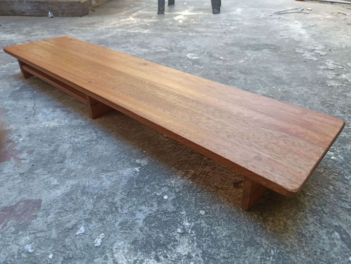 Monitor Riser / TV Riser With Shelves SolidWood | Lazada PH