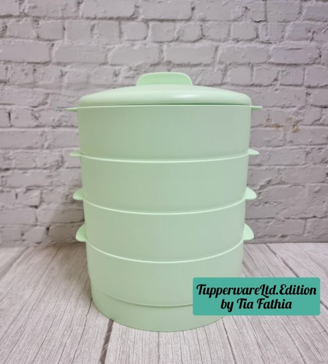 Tupperware Steam It 4 layer (Pengukus)-Mint Color | Lazada