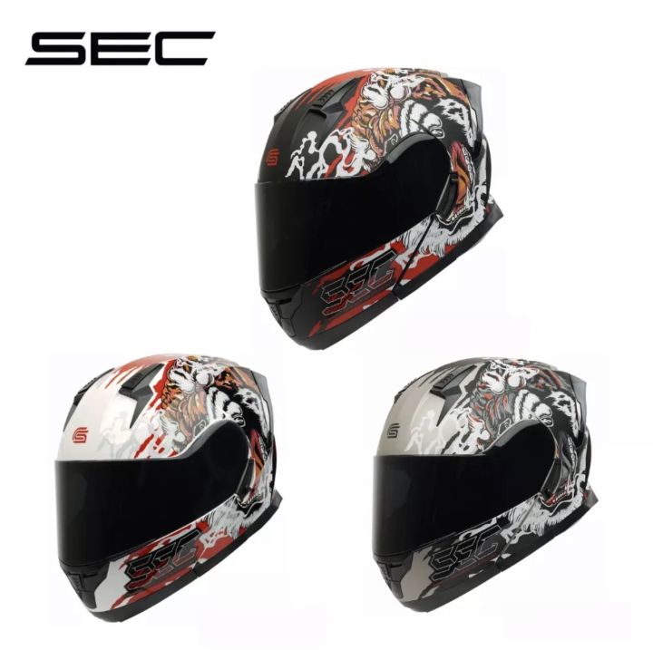 sec instinct berserker modular dual visor helmet with spoiler CLEAR ...