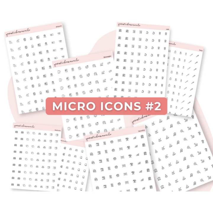 Planner [Micro Icons] Stickers 02 | Lazada PH