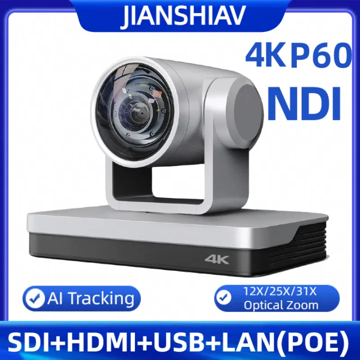 4K AI Tracking NDI Ptz Camera 12/25/31x Video conference camera with ...