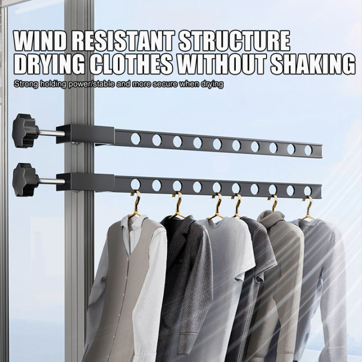 Portable Clothes Drying Rack Hangers with 10 Hanging Holes, Window ...