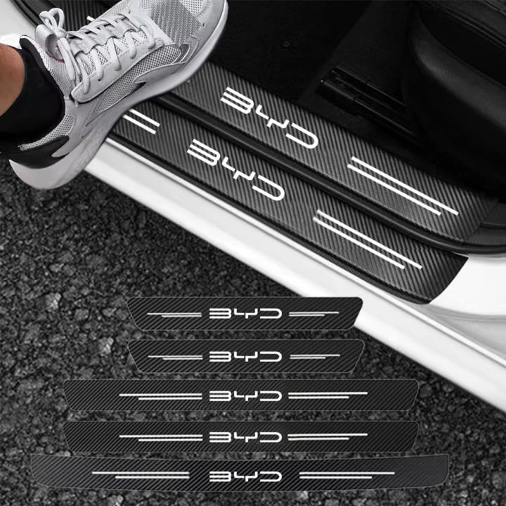 Car Door Trunk Threshold Scuff Carbon Fiber Decals Stickers For BYD M6 ...