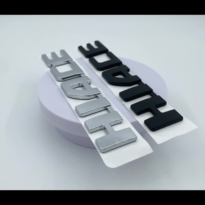 3D ABS Hiace Emblem Chrome Black HIACE Logo Rear Trunk Emblem Sticker ...