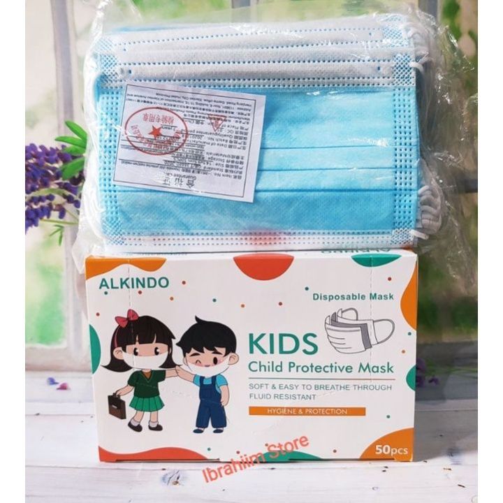 MASKER ANAK 3 PLY 50 PCS BIRU MASKER ANAK MEDIS BIRU MASKER ANAK 3 PLY ...