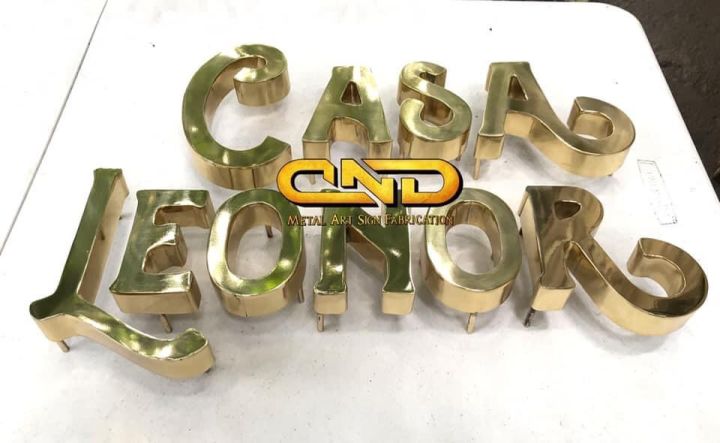 Brass Metal signage build up letters /outdoor signage/ | Lazada PH