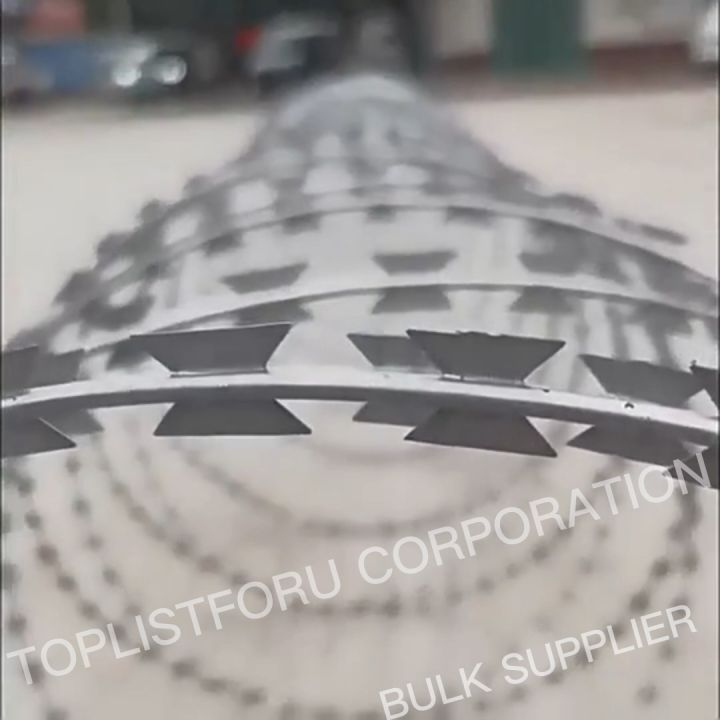 Barbed razor wire30 Meters 【1 year warranty Anti-rust】 95 feet for ...