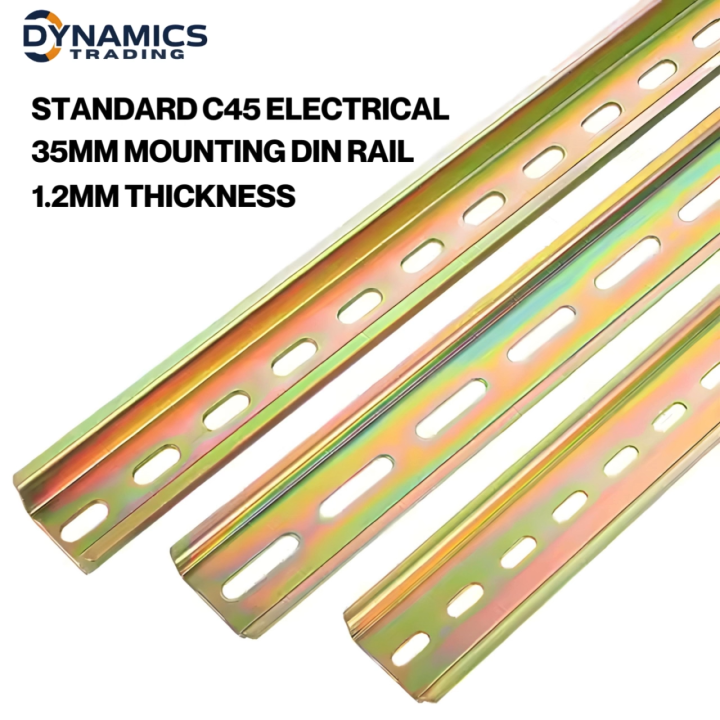DIN Rail C45 35MM Wide 1.2MM Thickness Metal Galvanized Color Zinc ...