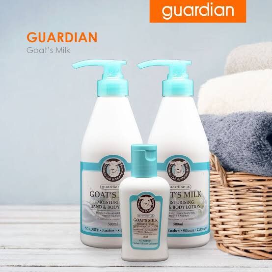 GUARDIAN GOATS MILK BODY LOTION 500ML + GOATS MILK BODY LOTION 50ml ...