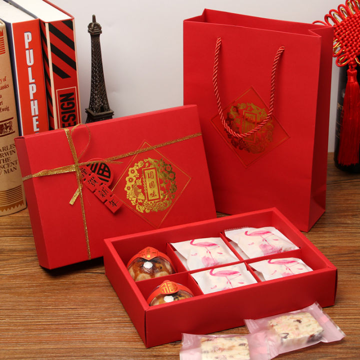 Mid-Autumn Moon Cake Packing Box 4/6/8 Tablets Egg Yolk Crisp Packing ...