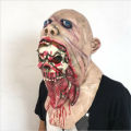 Halloween Bloody Horror Ripped Mask Double-layer Skull Latex Mask Scary ...
