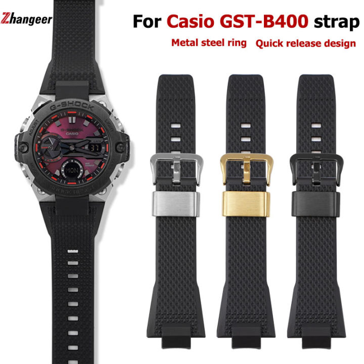 Zhangeer Quick Release Resin Strap for Casio G-SHOCK Steel Heart GST-B400 Series Special ...