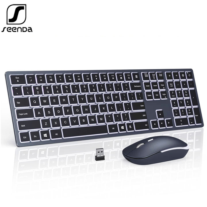 Jomaa Ultra Slim Wireless 2 4g Keyboard And Mouse Set Wireless Backlit Keyboard And Mouse