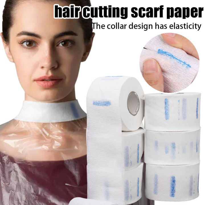 Neck Ruffle Roll Paper Disposable Muffler Paper Hair Cutting Accessory ...