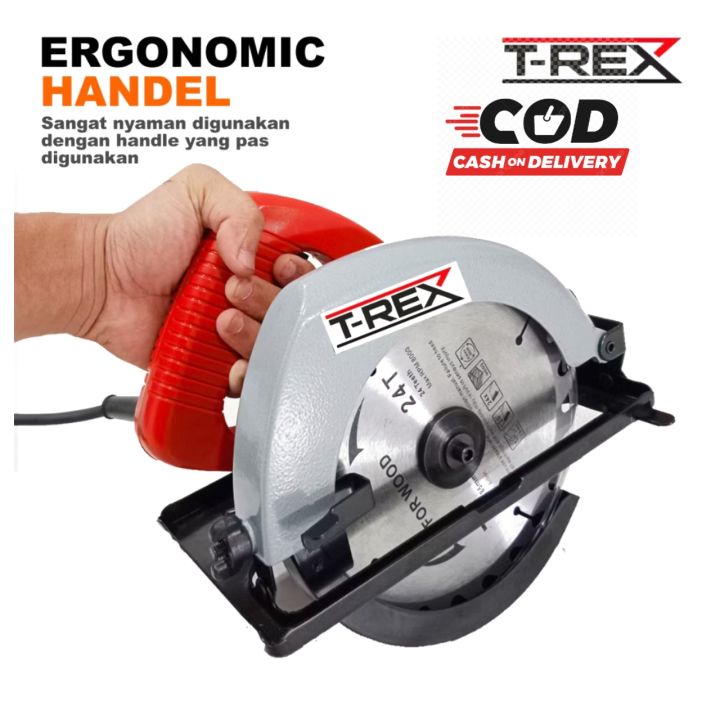 TREX MESIN POTONG KAYU 7 INCH CIRCULAR SAW GERGAJI LISTRIK GERGAJI ...